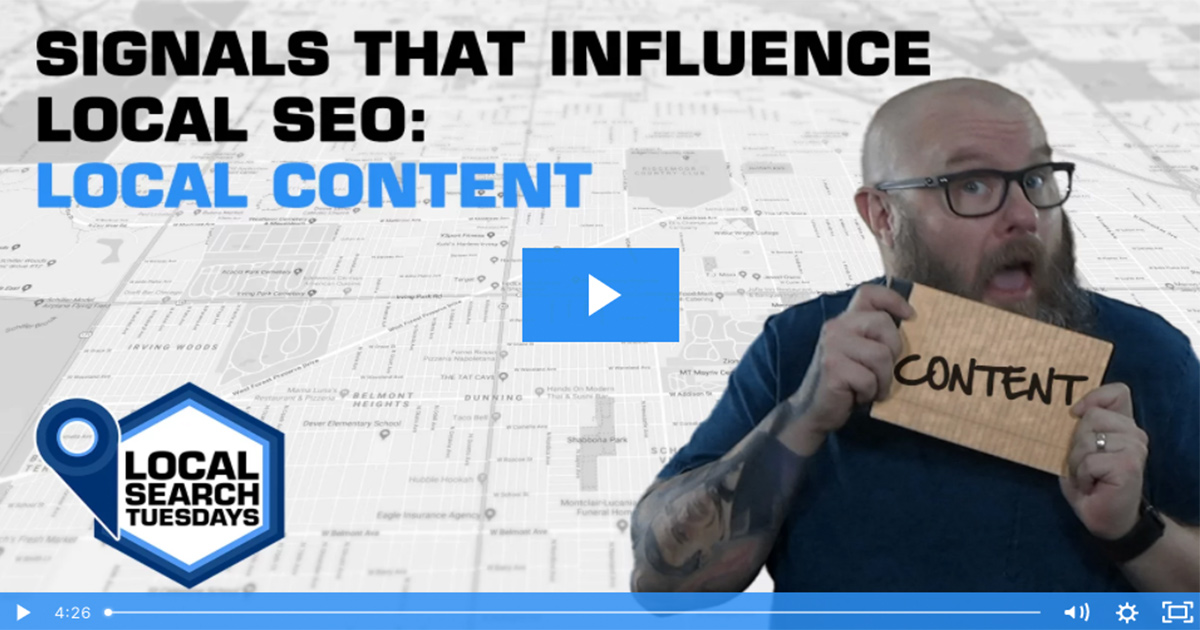 Signals that influence Local SEO: Local content - SearchLab Digital