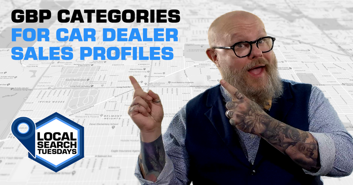 GBP Categories for car dealer sales profiles - SearchLab Digital